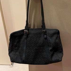 Fendi | Bags | Fendi Black Patent Leather Shoulder Bag | Poshmark